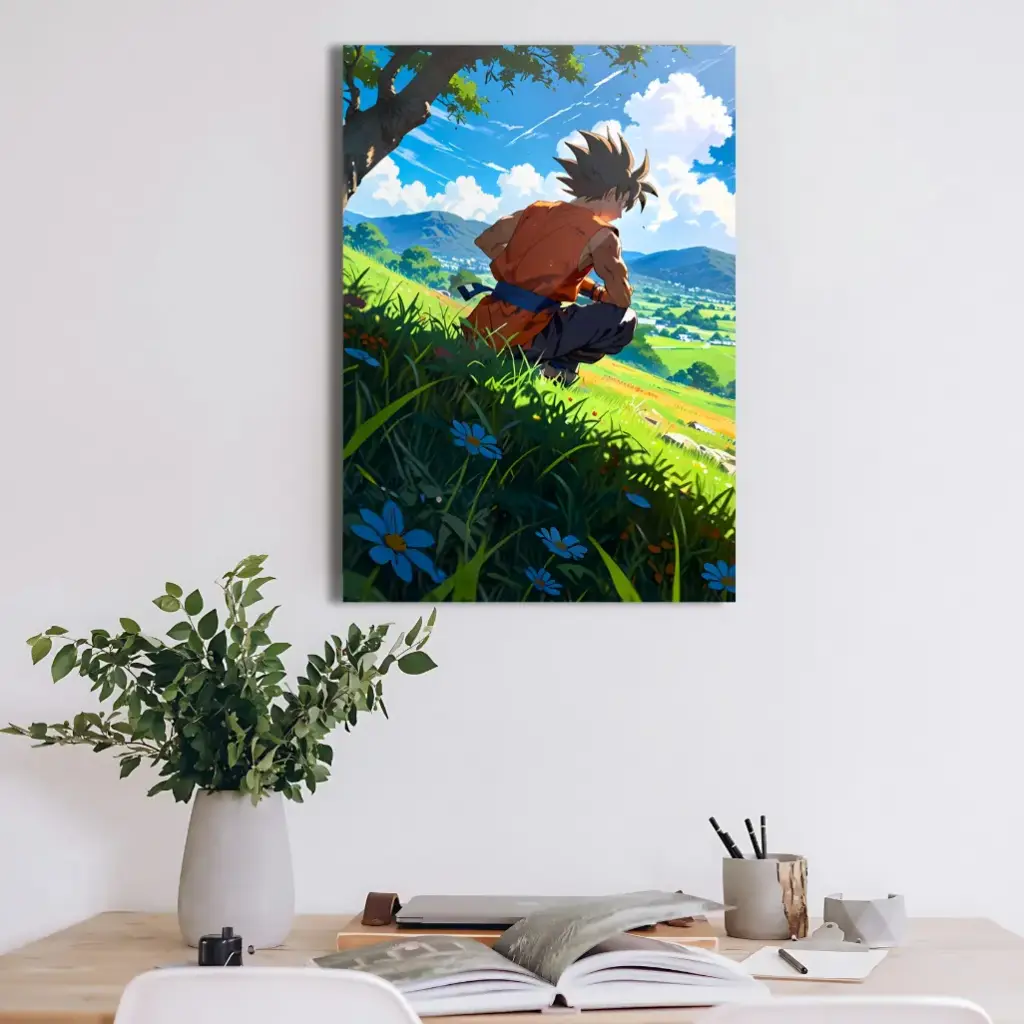 Serene Goku Nature Scene Poster – Dragon Ball Z Anime Landscape Wall ...